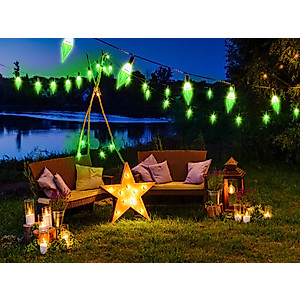 OMK 6 Pack Green LED Christmas Flame Effect Light Bulb Decorations E12 Base Candelabra Light Bulbs, Warm White Led Bulbs, Non-Dimmable Candle Light Bulbs for Party Holiday Decor Gifts