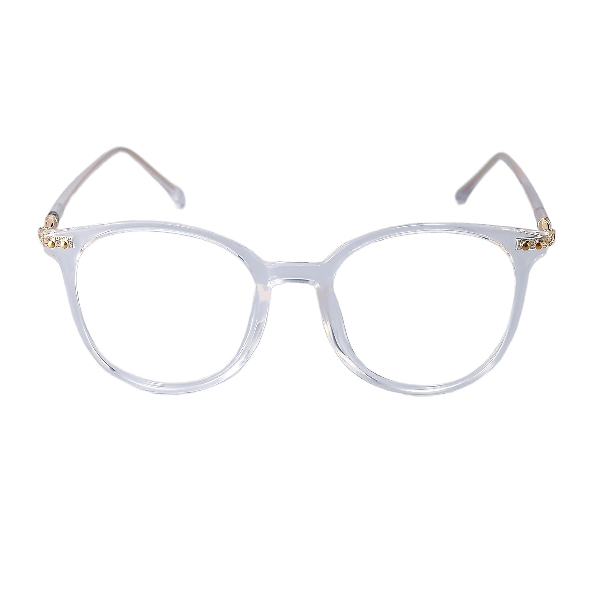 Firmoo Blue Light Blocking Glasses for Women/Men, Oversized Round Clear Computer Glasses Bluelight Blocker Glasses Anti Glare Reduce Eye Strain