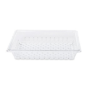 Rubbermaid Commercial Products Food Storage Box Drainage Colander for 8.5, 12.5, 16.5 and 21.5 Gallon Sizes, Clear (FG330300CLR)