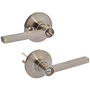 SCHLAGE Dexter J40SOL619 Solstice Bed and Bath Lever, Satin Nickel