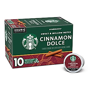 Starbucks Flavored Coffee K-Cup Pods, Cinnamon Dolce Flavored Coffee, No Artificial Flavors, Keurig Genuine K-Cup Pods, 10 CT K-Cups/Box (Pack of 3 Boxes)
