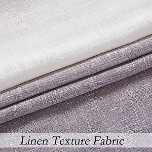 Central Park Ombre Semi Sheer Window Curtain Panel Linen Gradient Print on Rayon Blend Fabric Drapery Treatments for Living Room/Bedroom, Cream White to Lavender Purple, 40" x 84", Set of 2