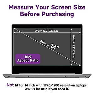 2 Pack 14 Inch Anti Blue Light Screen Protector for HP 14" Laptop/HP Pavilion 14/HP Chromebook 14/HP Stream 14/HP ProBook 14/Acer Chromebook 14/Acer Aspire 14/Acer Chromebook 314|514/Asus Chromebook C425/Asus VivoBook 14, Eye Protection Anti Glare Screen