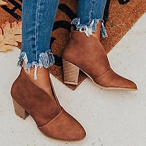 Womens Sandals, Rain Boots for Women Womens Dressy Summer Flat Boots Comfy Shoes Boho Booties Leather Retro Boots Cycling Shoes Women Brown