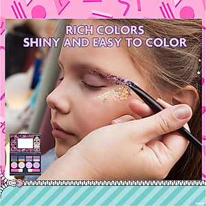 Townley Girl L.O.L. Surprise 30 Pcs Cosmetic Compact Set Includes Mirror, 14 Lip glosses, 8 Eye Shadow, 4 Blushes & 4 Brushes Safe & Non-Toxic Colorful Portable Foldable Makeup Beauty Kit for Girls