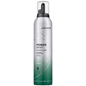 Joico Power Whip Whipped Foam | For Most Hair Types | Add Volume & Body | Thermal Heat, Humidity, & Pollution Protection | Boost Shine | Control Frizz & Flyaways | Silicone & Paraben Free | 10.2 Fl Oz