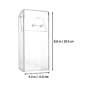 Housoutil 2Pcs Acrylic Makeup Brush Holder Organizer with Lid, Clear Makeup Organizer, Cosmetic Brush Storage Organizer Pen Holder for Bathroom, Dresser, Vanity and Countertop