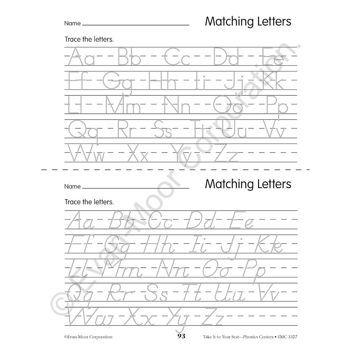 Take It to Your Seat Phonics Centers, Grades PreK-K