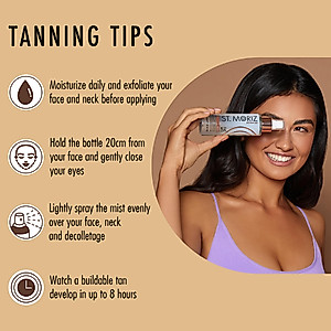 St. Moriz Advanced Self Tanner Face Mist, Sunless Tanning Spray (Medium, 5.07 Fl Oz) - Quick Tan Clear Bronzing Spray with Aloe Vera & Vitamin E – Gradual Self Tan for Face - Fake Tan Spray