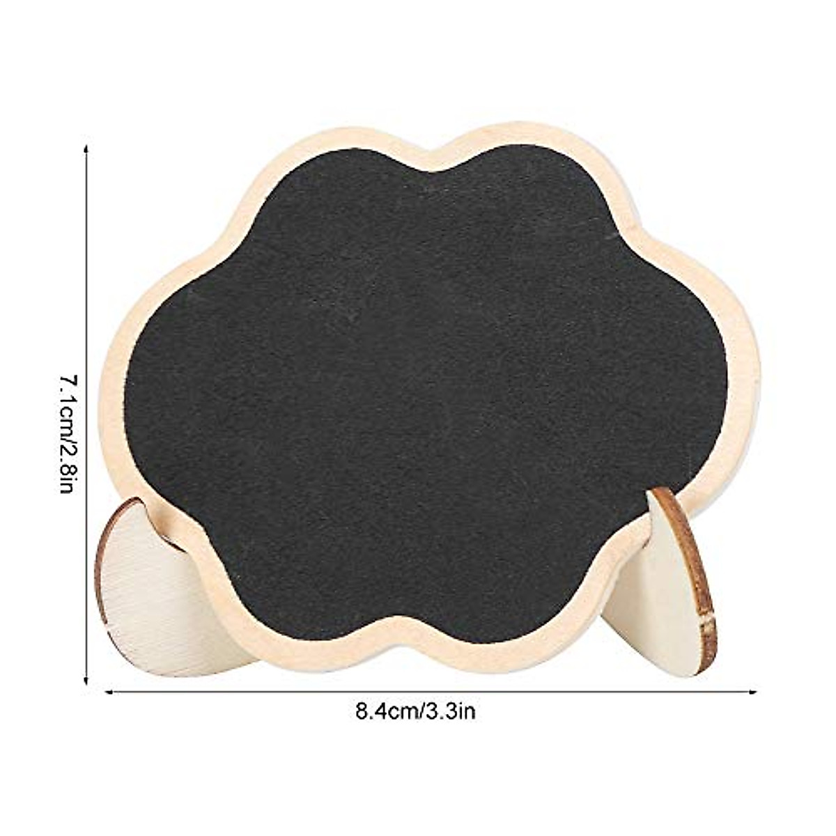 Mini Chalkboard Sign, 10 Pack Wood Mini Chalkboard Signs with Support Easels Wooden Blackboard for Table Numbers Food Signs Message Board