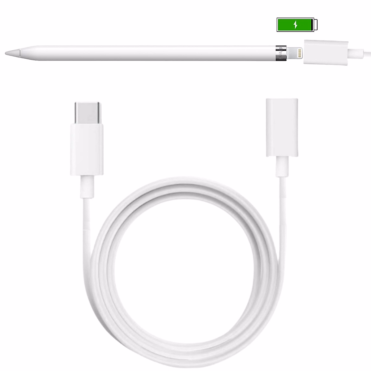 for Apple Pencil Charger,USB-C to Apple Pencil Adapter,3.3FT Apple Pen Charger Compatible with Apple Pencil 1st Generation,iPad 10th gen/Mini/Air/Pro 11/12.9 inch