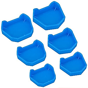 6 Pcs Dental Base Former Kit Dental Lab Model Base Set Plaster Mold Base Former Color Blue (Set)