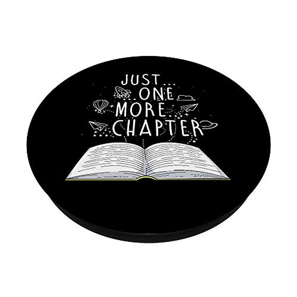 Reader Gifts Just One More Chapter Bookworm Reading Books PopSockets PopGrip: Swappable Grip for Phones & Tablets