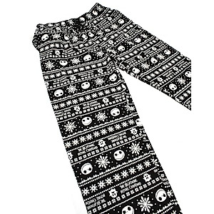 Disney The Nightmare Before Christmas Loungepants For Men | Adults Jack Skellington Pajama Trousers | Black PJ Bottoms
