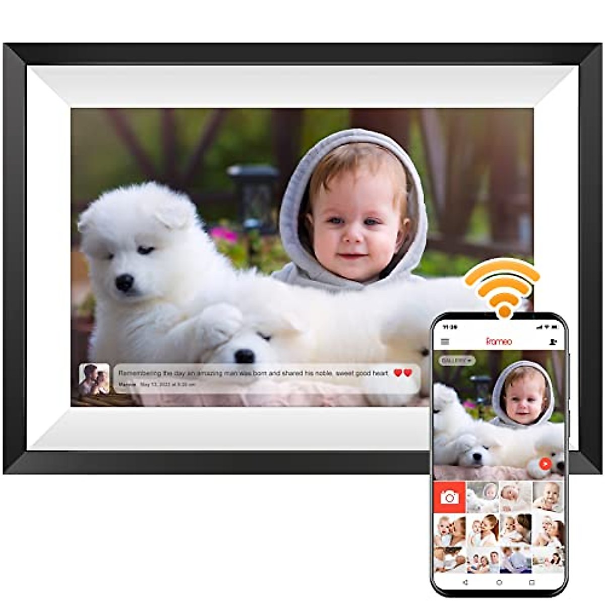 Digital Picture Frame WiFi,MARVUE Digital Photo Frame 10.1 inch 1280x800 IPS Touch Screen HD Display, 16GB Storage Auto-Rotate,Easy to Share Photo/Video via Frameo App, Cloud from Anywhere