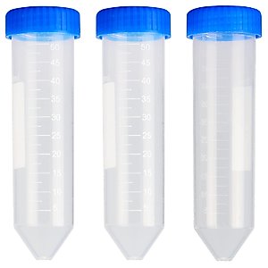 FunChem Conical Centrifuge Tubes, Polypropylene Graduated Plastic Conical Test Tube Storage with Screw Cap, 50 mL, Pack of 25
