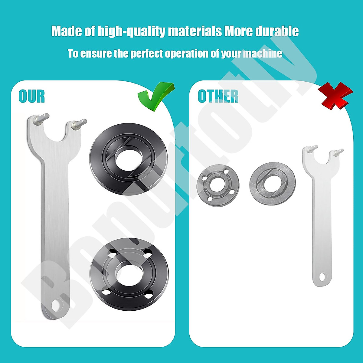193465-4 Grinder Flange Angle Wrench Spanner Metal Lock Nut Compatible with Milwaukee Makita Bosch Black & Decker Ryobi 4.5" 5" 5/8-11 193465-4