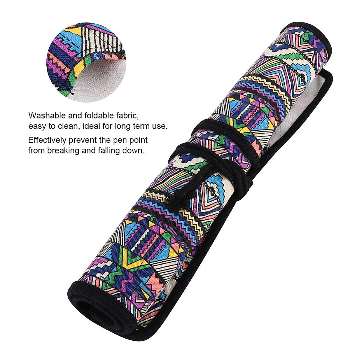 Hztyyier Artist Paint Brushes Holder Roll Up Pen Holder Protection Canvas Portable Long Handle Brush Pouch Bag 20 Slots