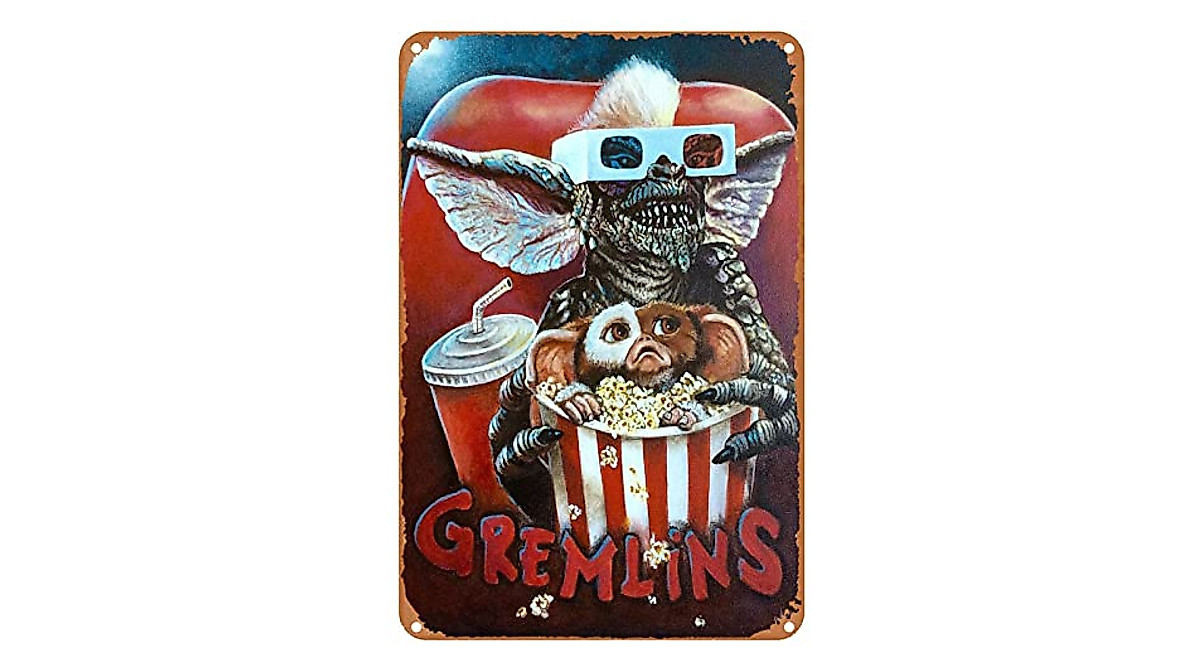 Gremlins Poster - Vintage Horror Movie Metal Tin Sign Decor