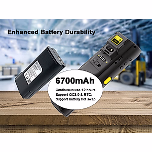 Rugged Android Handheld PDA Warehouse Inventory Barcode Scanner, Integrated Zebra 2D Scan Engine, Physical Keypad, GPS, WiFi & 4G for WMS & Logistics