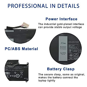 EFOHANA P63NY Laptop Battery Replacement for Dell Latitude 13 7370 E7370 Series Notebook N3KPR XCNR3 0XCNR3 WY7CG G7X14 0G7X14 7.6V 43Wh 5831mAh 6-Cell