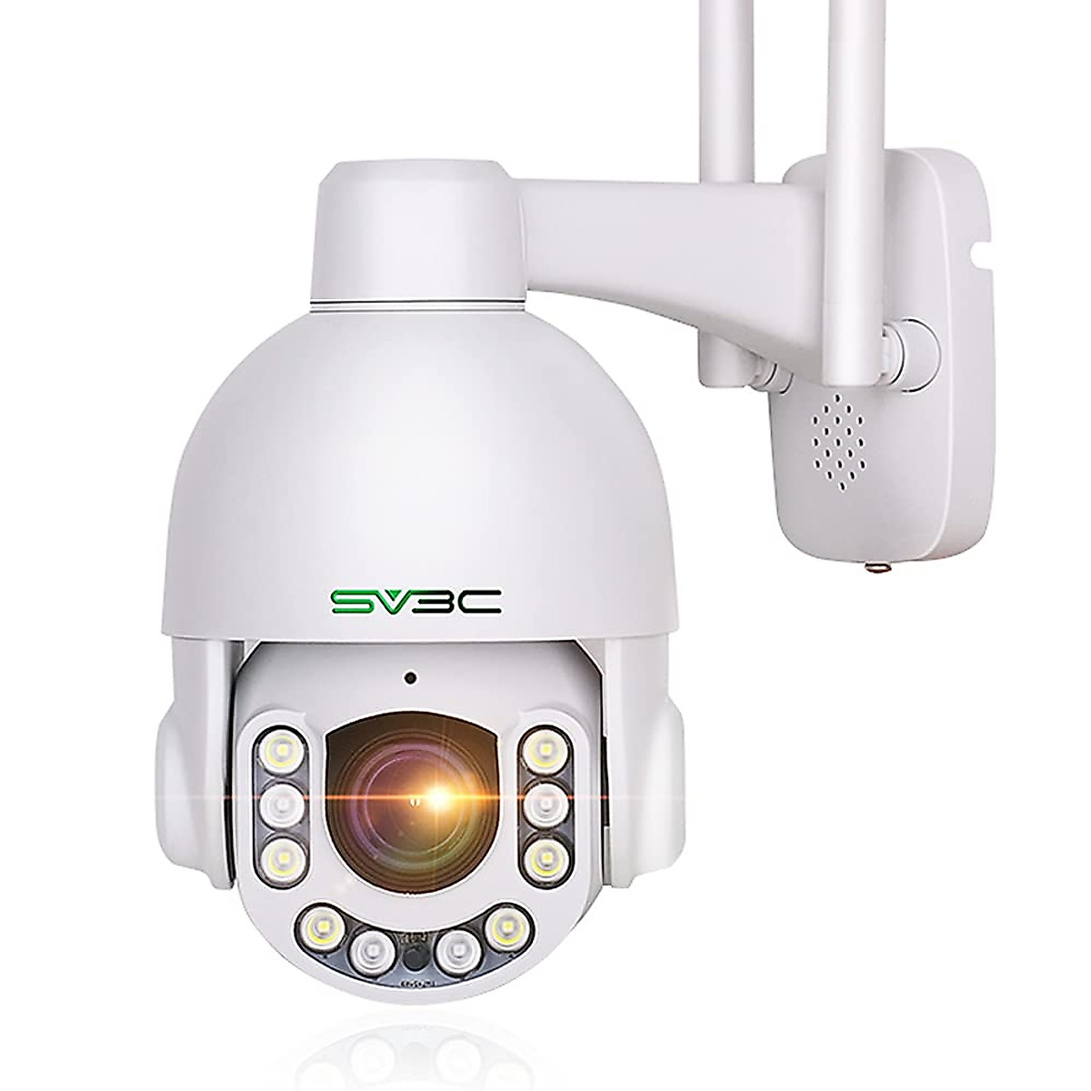 SV3C 5MP PTZ IP Camera Outdoor, Dual Band 2.4G 5GHZ WiFi Cameras, Auto Tracking 5X Optical Zoom Onvif Security Camera with Humanoid Detect, RTSP, Metal Case Waterproof, Two-Way Audio, SD Card Record