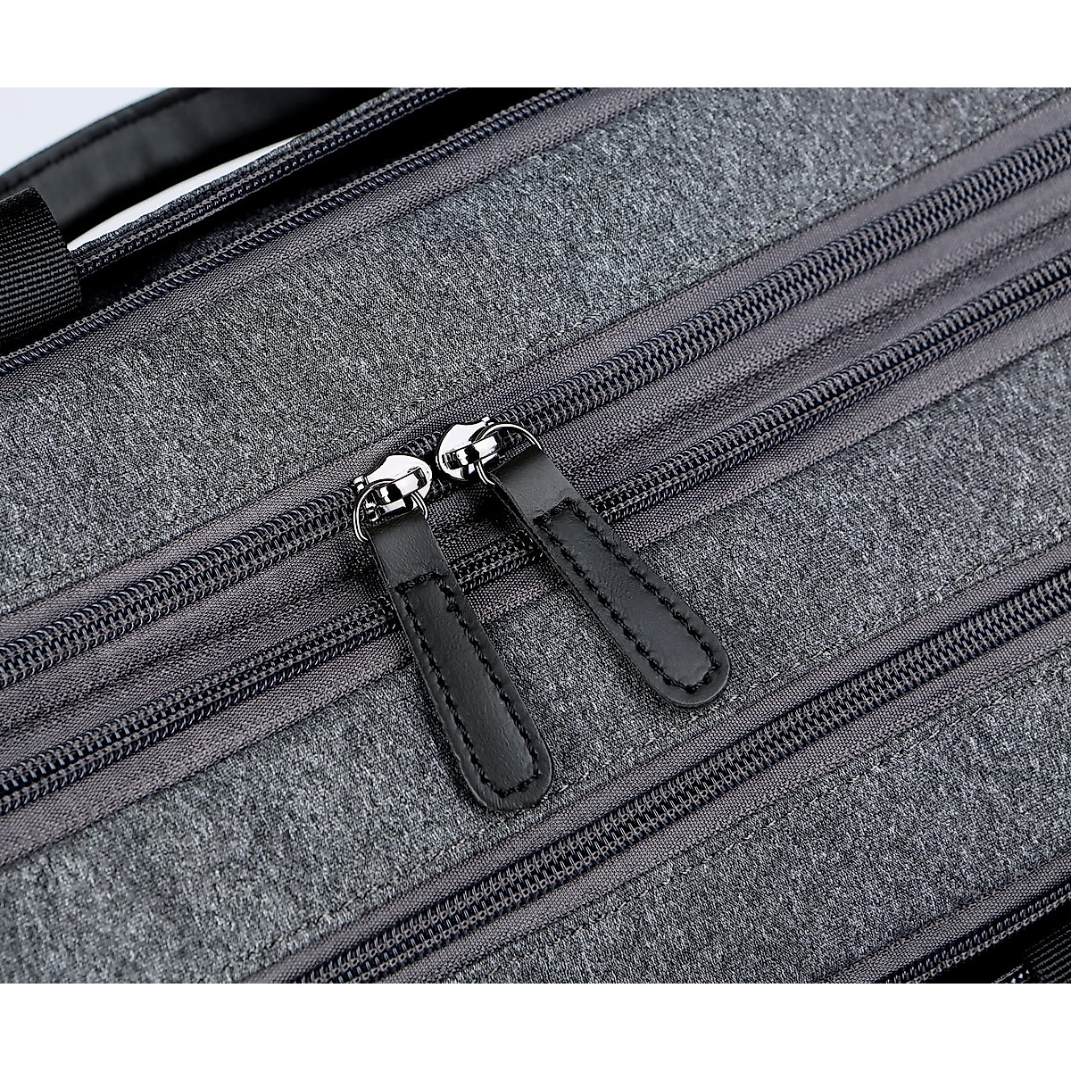 Hybrid Briefcase Backpack Convertible Large 17inch College School Computer bag Multi-Functional Travel Rucksack (Grey)