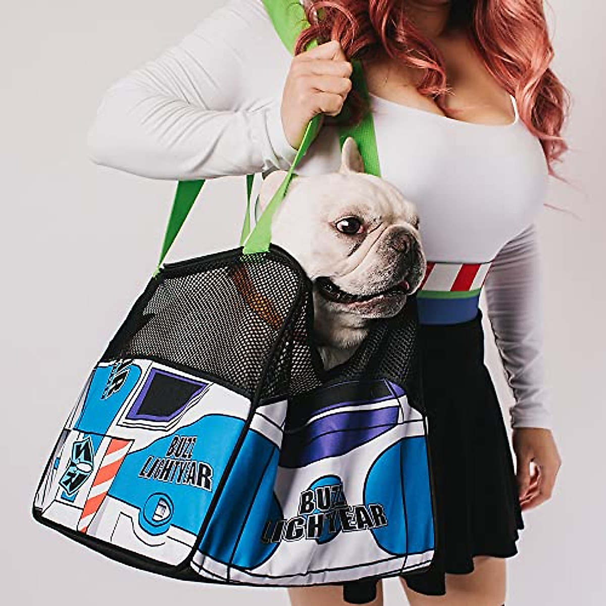 Buckle-Down Disney, Toy Story, Buzz Lightyear Spaceship Bag, Pet Carrier, Polyester Canvas, (IPC-DYANS)