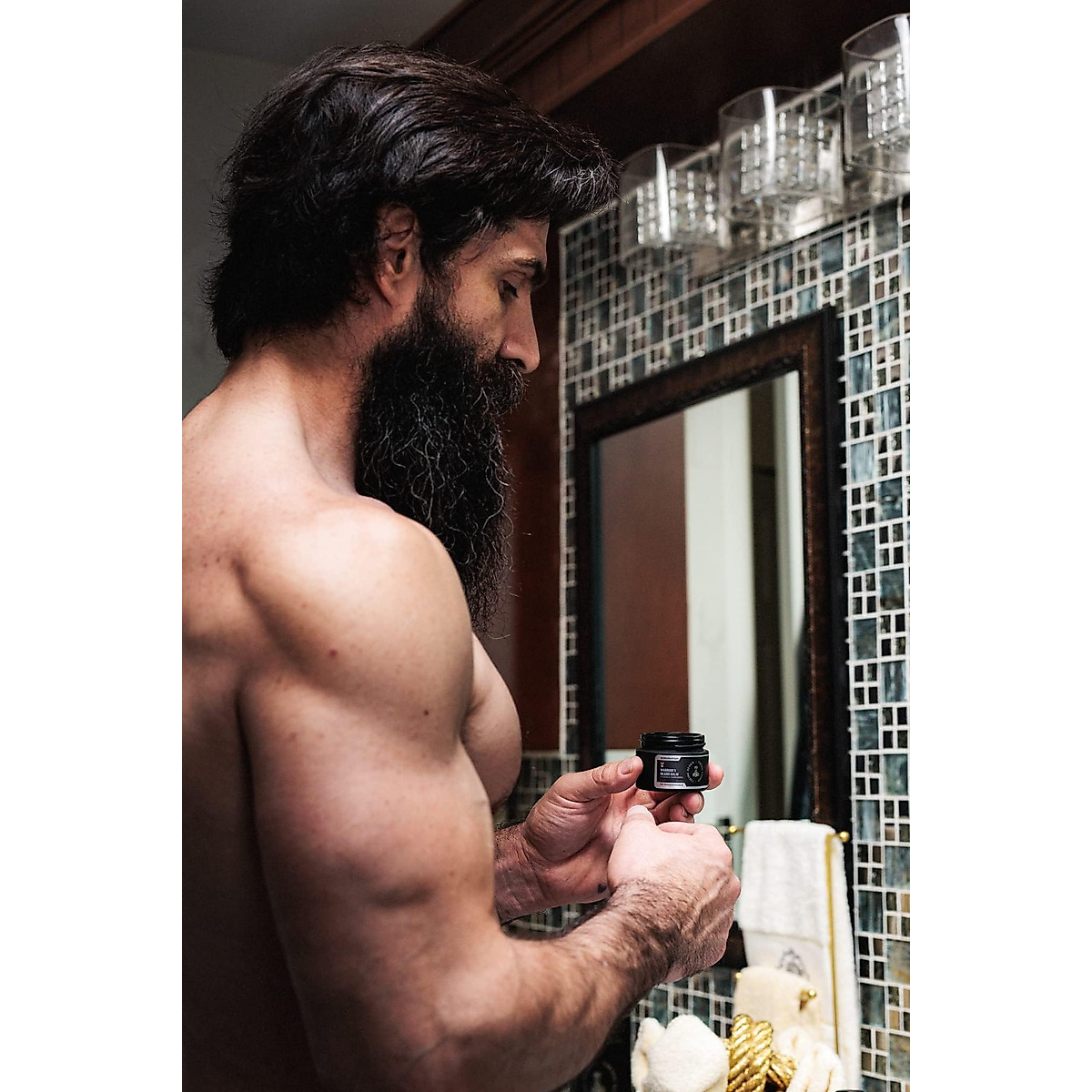 The Beard Struggle Warrior’s Beard Balm - Silver Collection, Alfheim's Forests - Non-Greasy Low-Hold Formula, Luxurious Cologne-Grade Fragrances 100% Natural and Plant-Based Ingredients - 50g