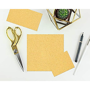 50 Gold Glitter Cardstock - Double Sided Non-Adhesive Glitter Sheet - 400 GSM Gold Glitter Paper for Arts and Craft, DIY Glitter Paper for Invitations, Projects - 8.5 x 11 inches (50 Pack)
