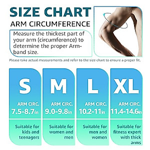 HiRui Running Armband Sleeve Universal Sports Armband Cell Phone Holder Armband for Exercise Workout, Compatible with iPhone 15/14/13/Plus/Pro Samsung Galaxy All Phones (M, Black)