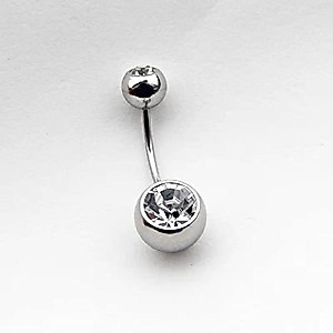 SONHWIL 12pcs 14G Stainless Steel Belly Button Rings Navel Rings CZ Curved Barbell Piercing Belly Rings for Women Body Piercing Jewelry (multiple colors)