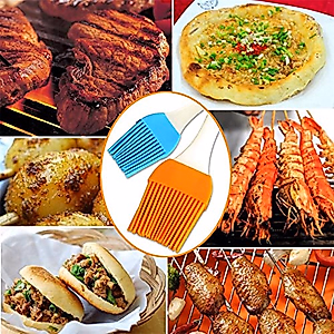 Basting Brush, Basting Brushes Grill Kitchen Silicone Pastry Cooking Brushs & BBQ Basting Brush, Varying Bright Color - Best Kitchen Gadget (Oil Brush 4 Pack)