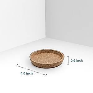 Sweese 241.101 Cork Coasters - 4 Inch Perfect for Most Kind of Mugs - Protect Your Table from a Liquid Ring - Set of 10