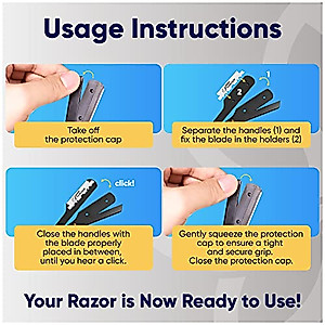 Equinox Professional Straight Edge Razor with 100 Single Derby Straight Razor Blades-Barber Straight Razor-Close Shaving Men's Manual Shaver-Disposable Straight Razor Blades-Straight Razor Kit-Black