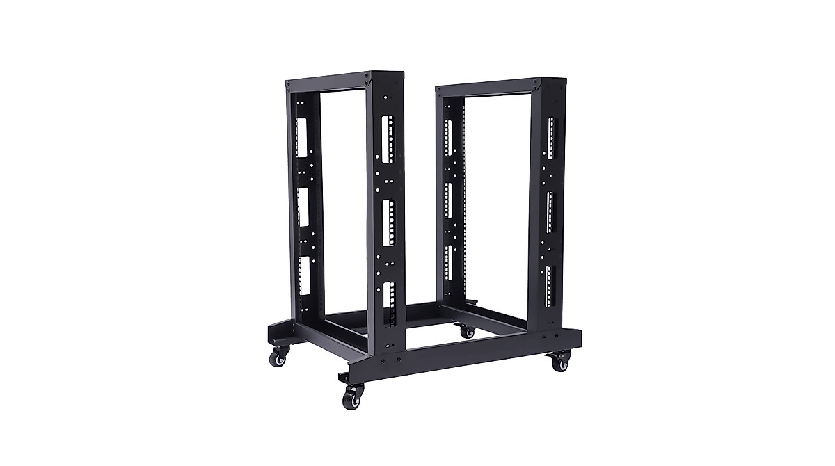 15U Rolling Server Rack - Durable & Space-Saving Design