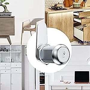 PRIZOM 6 Pcs Mailbox Lock, 5/8Inch Cabinet Locks and Cam Locks for Toolbox Keyed Alike, Secure Drawer and File Cabinet