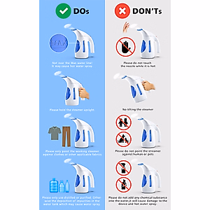 Hilife Steamer for Clothes, Portable Handheld Design, 240ml Big Capacity, 700W, Strong Penetrating Steam, Removes Wrinkle, for Home, Office and Travel