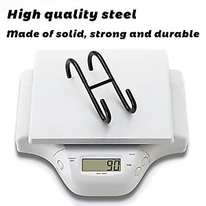 Ansxiy 2 Pack Shower Door Hooks, Shower Squeegee Hooks, Stainless Steel Towel Hooks for Bathroom Frameless Glass Shower Door, Black