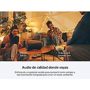 Sony SRS-XG300 X-Series Wireless Portable-Bluetooth Party-Speaker IP67 Waterproof and Dustproof with 25 Hour-Battery and Retractable Handle, Black (Renewed)