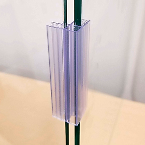 2 Way Sneeze Guard Holder™ Corner Connectors for Plexiglass, Acrylic Sheets & Airborne Droplet Barrier Panels up to 1/4" Thick, 10 Pack