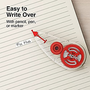 STAPLES 24323552 Topwinder Correction Tape, 10/Pack