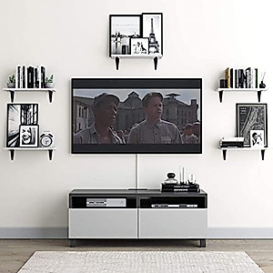 Wallniture Assisi White Floating Shelves for Wall, Wood Wall Shelves for Kitchen Organization and Storage, Wall Shelf Set of 5