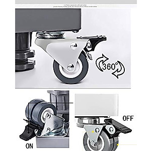 Adjustable Plant Stand (15-20’’) with Wheels Large Potted Planter Plant Stand on Wheels Pound Heavy Duty Plant Dolly Movable Plant Caddy Adjustable Rolling Tray Coaster…