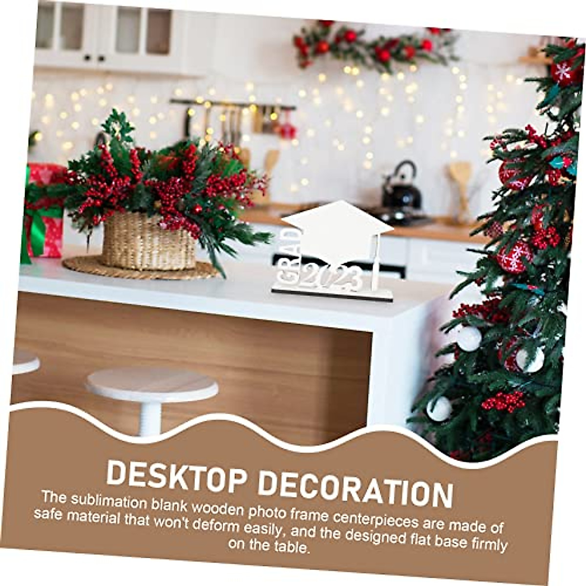 Abaodam 3pcs Picture Supply Decor Desktop of Graduates Congrats Mdf Wood Personalized Room Transfer Memorial Grad Wooden Sublimation Frame Frames Hardboard Photo Blanks