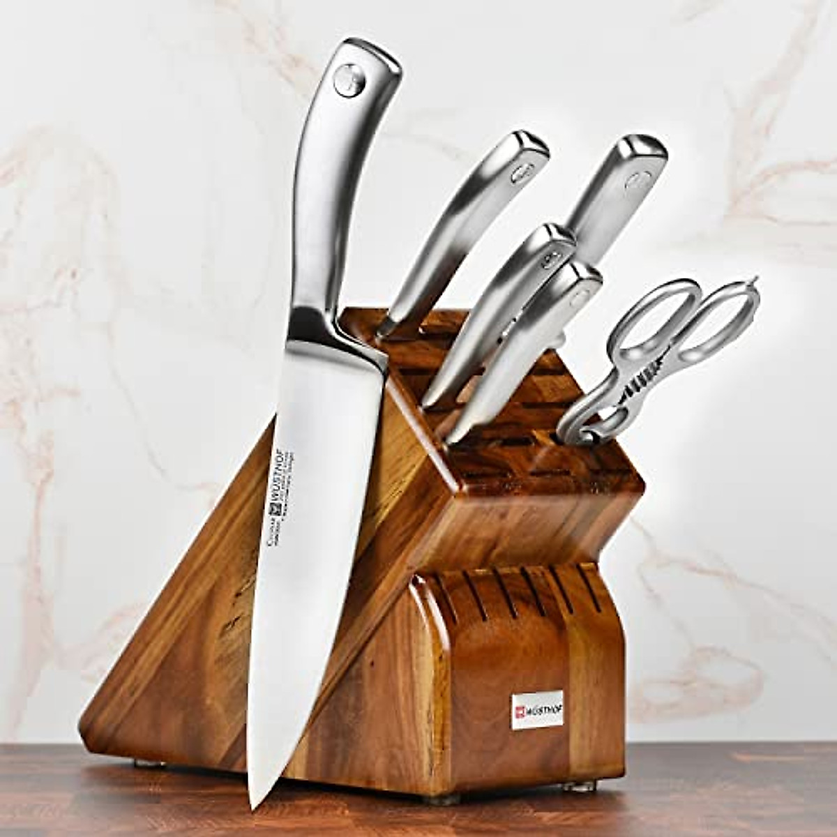 Wusthof Culinar 7 Piece Knife Set with Acacia Block