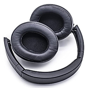 ZIXUANCUSHION Ear Pads Compatible with ATH-SR50BT Headphones, Protein Leather/Memory Foam Ear Cushions (Black)