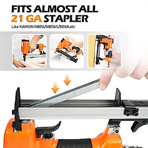 KIMSING 21 Gauge 1/2-inch (12.8mm) Crown Galvanized Upholstery Staples, 80 Series 3/8-inch (10mm) Leg Length Fine Wire Staples for Pneumatic Stapler, Air Staple Gun 10,000 Per Box (1 Box)