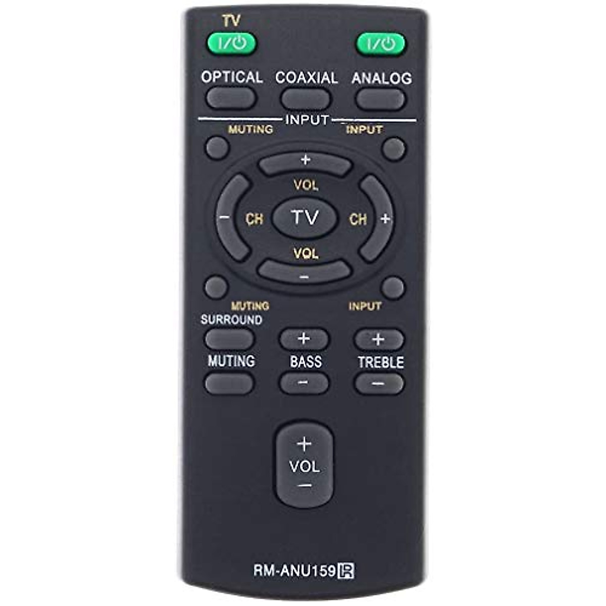 Sound Bar Remote Control RM-ANU159 Replacement for Sony Audio System HT-CT60/C SA-CT60 SS-WCT60 HT-CT60
