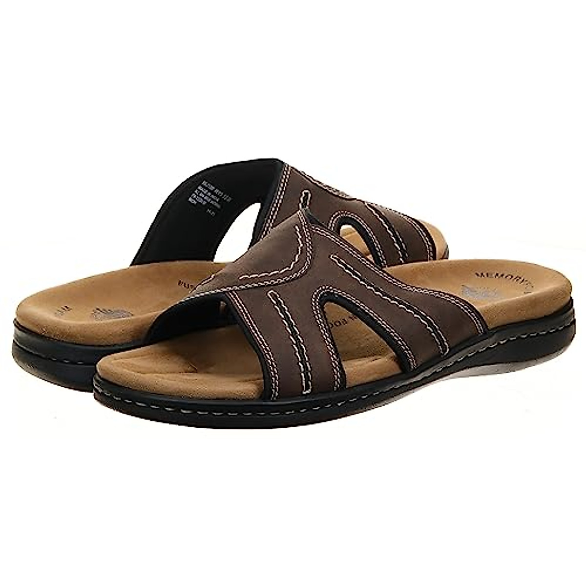 Dockers Men's Slide Sandal, Dark Brown, 10 Wide